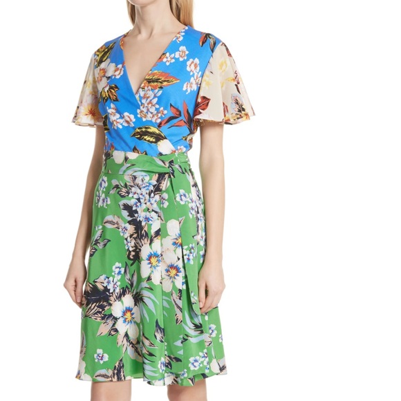 Diane Von Furstenberg | Dresses | Diane Von Furstenberg Blue And Green ...